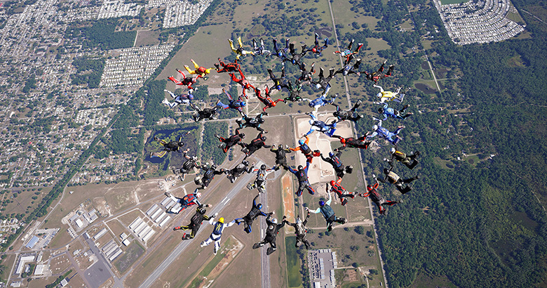 Skydivers Travel the Globe for Flamingo Challenge