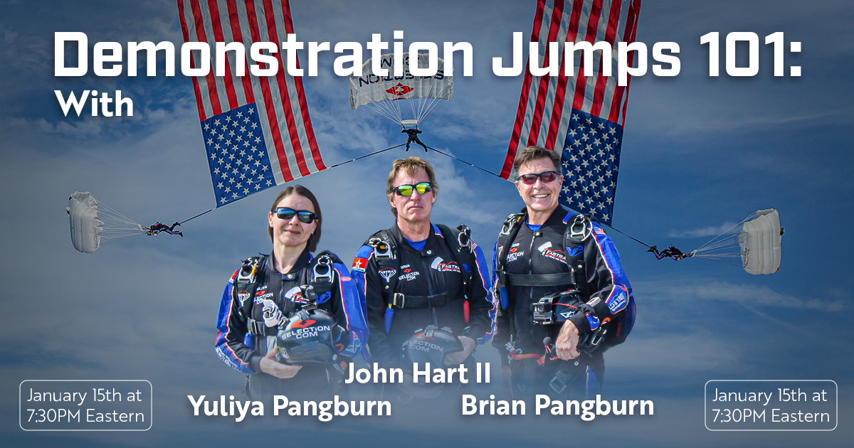 Demo Jumping 101 Webinar Available on USPA YouTube Channel